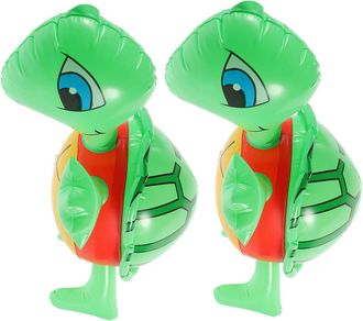 Artibetter Housoutil Aufblasbare PVC Schildkr&ouml;tenballons 2 St&uuml;ck Farbenfrohe Wasserschildkr&ouml;ten Deko f&uuml;r Pool Strand Camping Leicht Aufzublasen und Mehrfach Verw