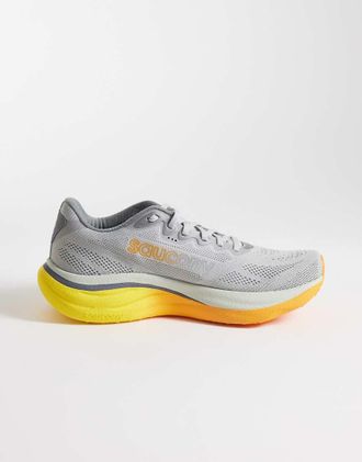 Saucony Ride 19 - Baskets de course - Gris et jaune d&eacute;grad&eacute;