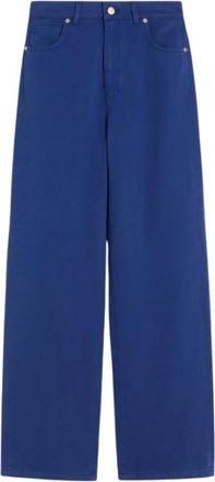 Max Mara Femme, Pantalons, Bleu, Taille: 38 FR Pantalon Onorata
