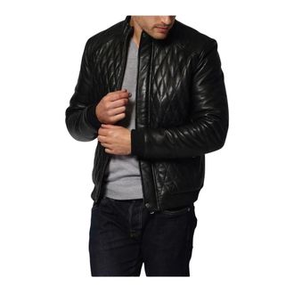 Le Temps Des Cerises Lenaic Leather Jacket - Homme - Vestes - Noir - Taille: 2XL