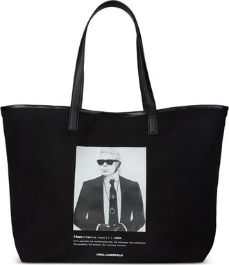 Karl Lagerfeld sac à main à imprimé Karl - Noir