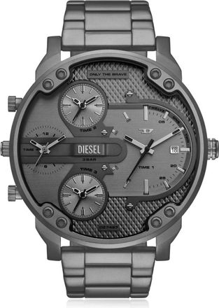 Diesel Homme, Accessoires, Gris, Taille: ONE Size Montre Mr Daddy Slim en acier