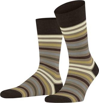 Falke Tinted Stripe M So Laine Coton Fantaisie Chaussettes, Beige Country 4380, 43-46 Homme