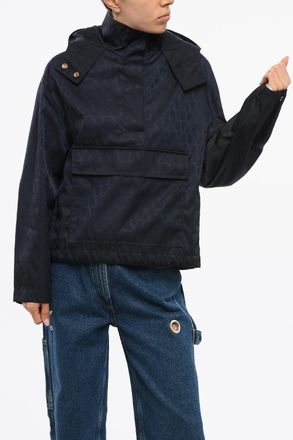 Valentino Nylon Anorak with All-Over Monogram Valentino