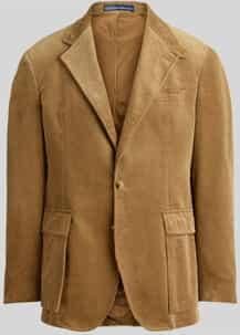 Polo Ralph Lauren Regular Fit Sakko aus Cord mit Sturmriegel