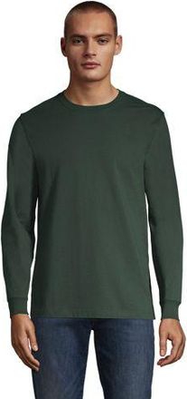 Lands End Super-T Langarm-Shirt, Classic Fit, Herren, Gr&ouml;&szlig;e:52-54 regular, Gr&uuml;n, Baumwolle, by Lands End