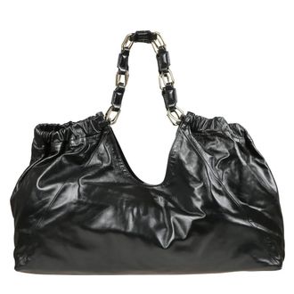 Anine Bing Shopper & Totes - Oversized Nappa Leather Tote With Gold-Tone Hardwa - Gr. unisize - in Schwarz - für Damen