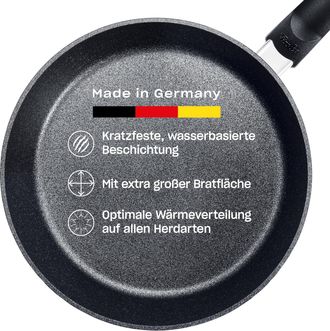 FISSLER Adamant Comfort/Bratpfanne 26cm - Aluminium-Pfanne Made in Germany, kratzfest & antihaft-beschichtet, robust, Induktion geeignet