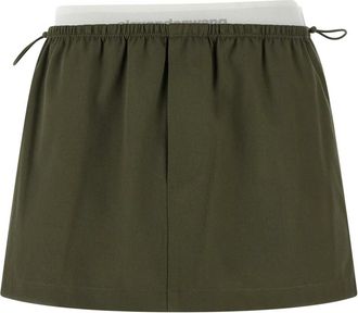 Alexander Wang Femme, Jupes, Vert, Taille: 36 FR Mini-jupe en coton