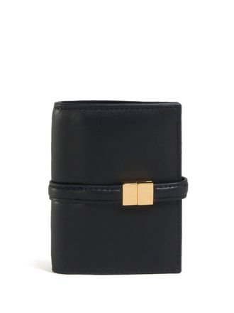 Marni portefeuille pliant &agrave; logo grav&eacute; - Noir