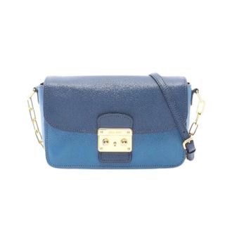 Miu Miu Pre-owned Madras Bicolore Leder Umh&auml;ngetasche - - Pre-owned - Damen - Blau - ONE SIZE