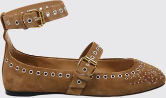 Isabel Marant Ylza Mary-Jane-Ballerinas aus Veloursleder mit Nieten und &Ouml;sen