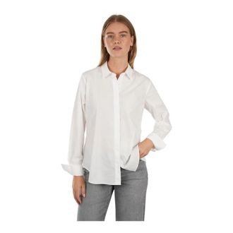 Windsor Taillierte Popeline-Bluse - - Blouses & Shirts - Damen - Wei&szlig; - 2XL
