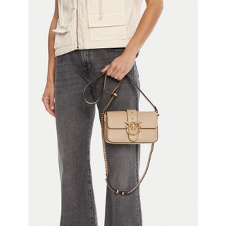 Pinko Handtasche PINKO Love One Mini Slouchy Fl PE 25 PLTT 104340 A0QO Beige