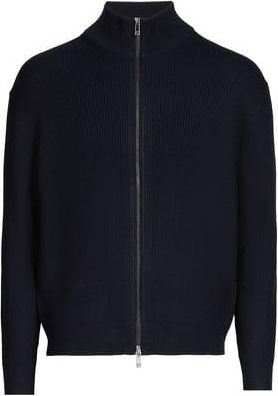 A|X Armani Exchange Virgin Wool Trucker und Baumwollkragenweste gemischt