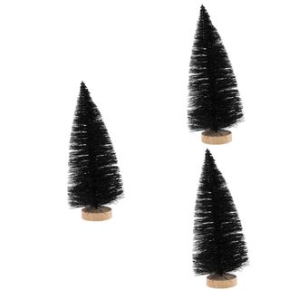 Cabilock 3St Kleiner schwarzer Weihnachtsbaum Mini-Weihnachtsb&auml;ume Mini-Tisch-Weihnachtsbaum mini Tannenbaum k&uuml;nstlich k&uuml;nstlicher mini Christbaum weihnachtsde