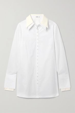 Interior The Nuno Mehrlagiges Hemd Aus Baumwollpopeline - Creme