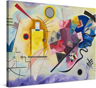 Picanova Wassily Kandinsky - Yellow Red Blue 80x60cm - Bild auf Leinwand - Premium Kunstdruck Auf 2cm Holz-Keilrahmen Für Schlaf- Und Wohnzimmer - Klassische K