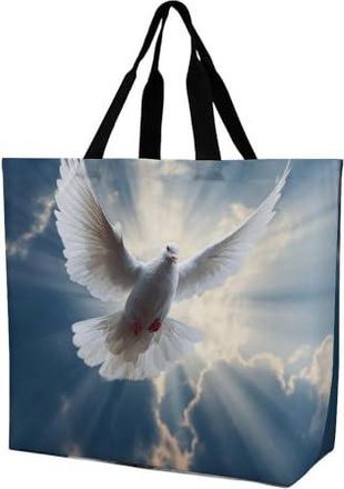 Generic Dove Sky Sac Fourre-Tout Grand Tote Bag L&eacute;ger Sac A Main Femmes Pour Travail Voyage Shopping
