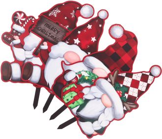 BESPORTBLE TOYANDONA 4 St&uuml;ck Weihnachts Gartenstecker aus Witterungsbest&auml;ndigem Material Dekorative Gartenfiguren und Festtagsschilder f&uuml;r Terrasse Rasen und Out