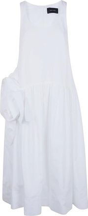 Simone Rocha Femme, Robes, Blanc, Taille: 36 FR Pressed Rosette Tapered Back Flounce Dress