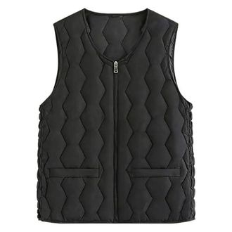 Generic Gilet Sans Manche Femme Gilet Femme D&eacute;contract&eacute; Quotidien Ville Col Montant Hiver - Veste DEmpilage Chaude Pour Grand Froid Urbain
