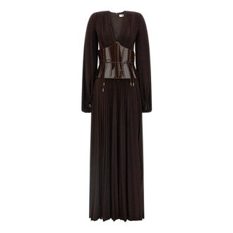 Elisabetta Franchi Red Carpet Kleid - - Dresses - Damen - Braun - S