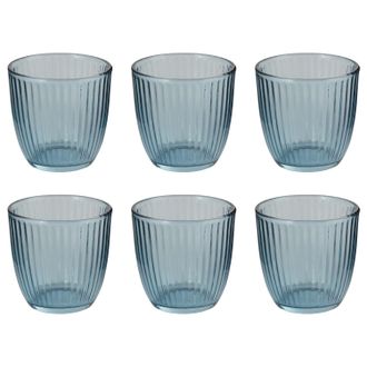Butlers 6er Set Trinkglas 290ml Glas LINEE | stilvolles Rillen-Trinkglas | vielseitiges Wasserglas | f&uuml;r S&auml;fte, Limonaden und Cocktails