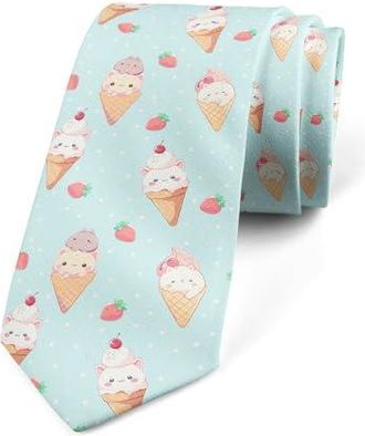 Generic Cravate Bleu Brun Beige R&eacute;glable Men Tie Classique Cravates Homme Pour &Eacute;v&eacute;nements L&Eacute;cole Affaires