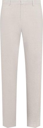 HUGO BOSS Leichte Stoffhose aus Baumwolle-Leinen-Mix in