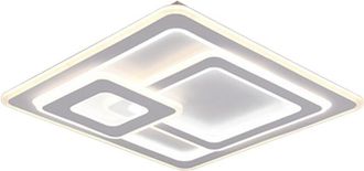 Trio plafonnier, mita incl. 1 x LED,SMD,76,0 WATT,2700-6000K,9250 lm. corps: m&eacute;tal, blanc mat L:51,5CM, L:51,0CM, H:7,0CM