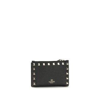 Valentino Garavani Womens Black Calf Leather Bos Taurus Wallet