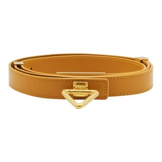Bottega Veneta Metallic Turn-Lock Point Lock G&uuml;rtel - - Accessories - Damen - Braun - 75 CM