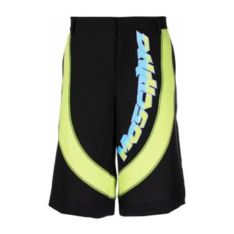 Moschino Casual Schwarze Wolle Mohair Shorts - - Shorts - Herren - Schwarzk - L