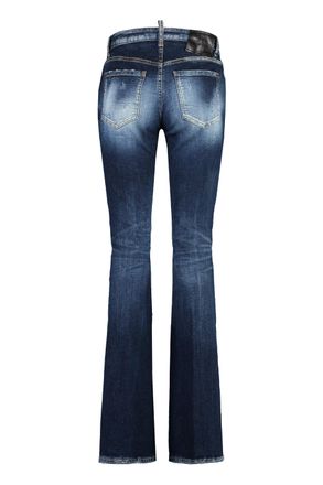 Dsquared2 Womens Twiggy Flared Denim Jeans Cotton