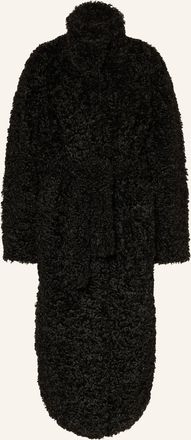 Frankie Shop Teddyfell-Mantel Ravello schwarz