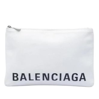 Balenciaga Pre-owned Leather Clutch - - Pre-owned - Damen - Wei&szlig; - ONE SIZE