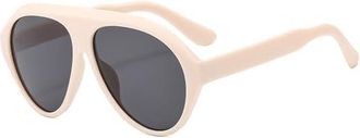 Generic Lunettes De Soleil Unisexe &Agrave; Monture Large For Lext&eacute;rieur, Id&eacute;ales For Les Vacances, Trajets Domicile-travail Et La Conduite(Beige)