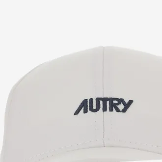 Autry Mens Baseball Cap With Logo White Cotton Hat