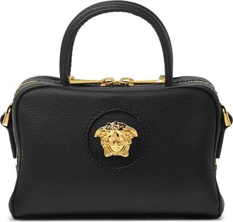Versace Femme, Sacs, Noir, Taille: ONE Size La Medusa Leather Mini Boston Bag