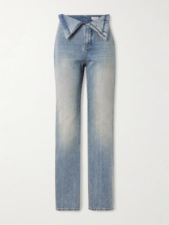 Alexander McQueen Hoch Sitzende Schlagjeans - Blau