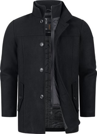 Indicode Herren INLunik Herrenmantel aus Wollmix | gef&uuml;tterte Winterjacke Parka f&uuml;r M&auml;nner Black, XXL