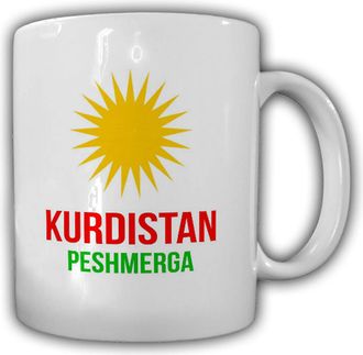 Copytec Kurdistan Peshmerga Kurden Wappen Abzeichen Freiheitskämpfer - Tasse 14714