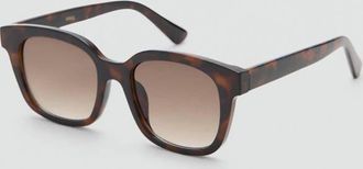 Mango Lunettes de soleil monture carr&eacute;e chocolat - Femme - Taille unique - MANGO