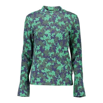 GANT Femme, Tops, Vert, Taille: 36 FR Pull Vert &agrave; Manches Longues avec Logo