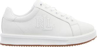 Lauren Ralph Lauren Low-Top Sneaker - Ainsley Sneakers Low Top Lace - Gr. 38,5 (EU) - in Wei&szlig; - f&uuml;r Damen