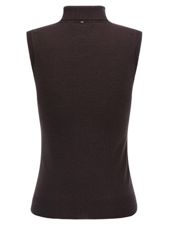 Sportmax Womens Brown Virgin Wool Cardigan Clothing