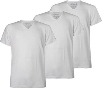 De Fonseca T-Shirt pour Homme en Coton peigné, Art. DV32 Col V, Lot de 3 Blanc XXL