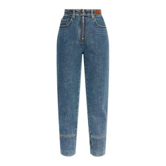 Lanvin Femme, Jeans, Bleu, Taille: 40 FR Zipped Denim Pants