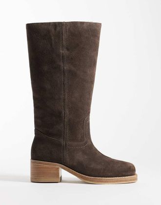 Bronx Ky-ley - Bottes western en daim - Grain de caf&eacute;-Marron
